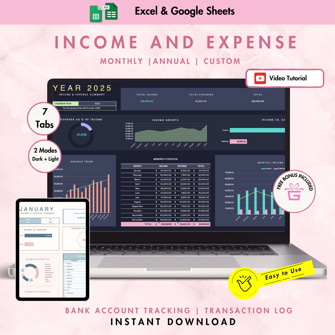 Income and Expense Tracker – Lady Stacks